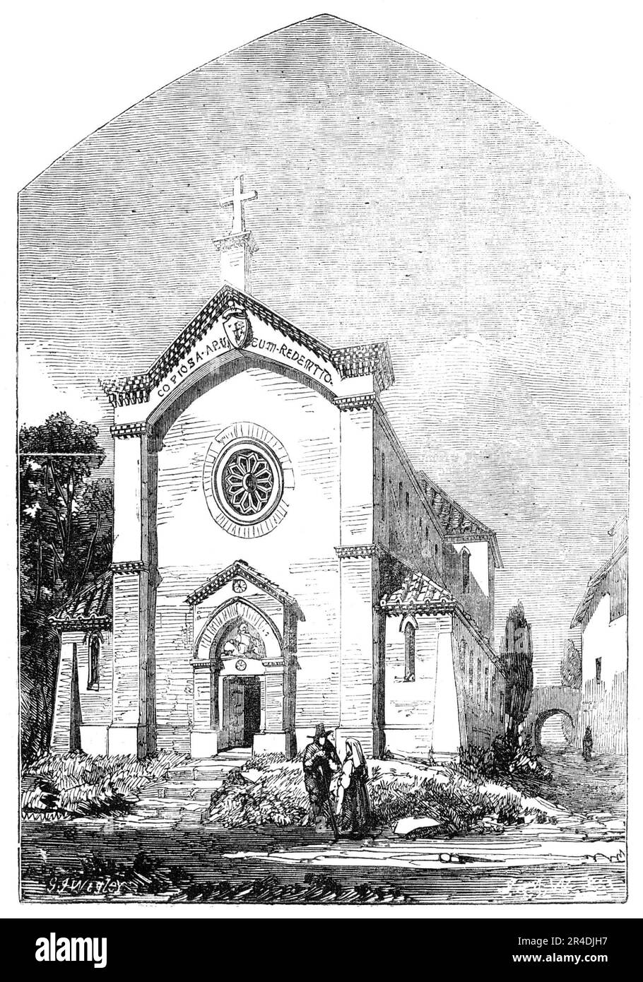 New Church of Il Santissimo Redentore, at Rome, (exterior), 1856. View ...