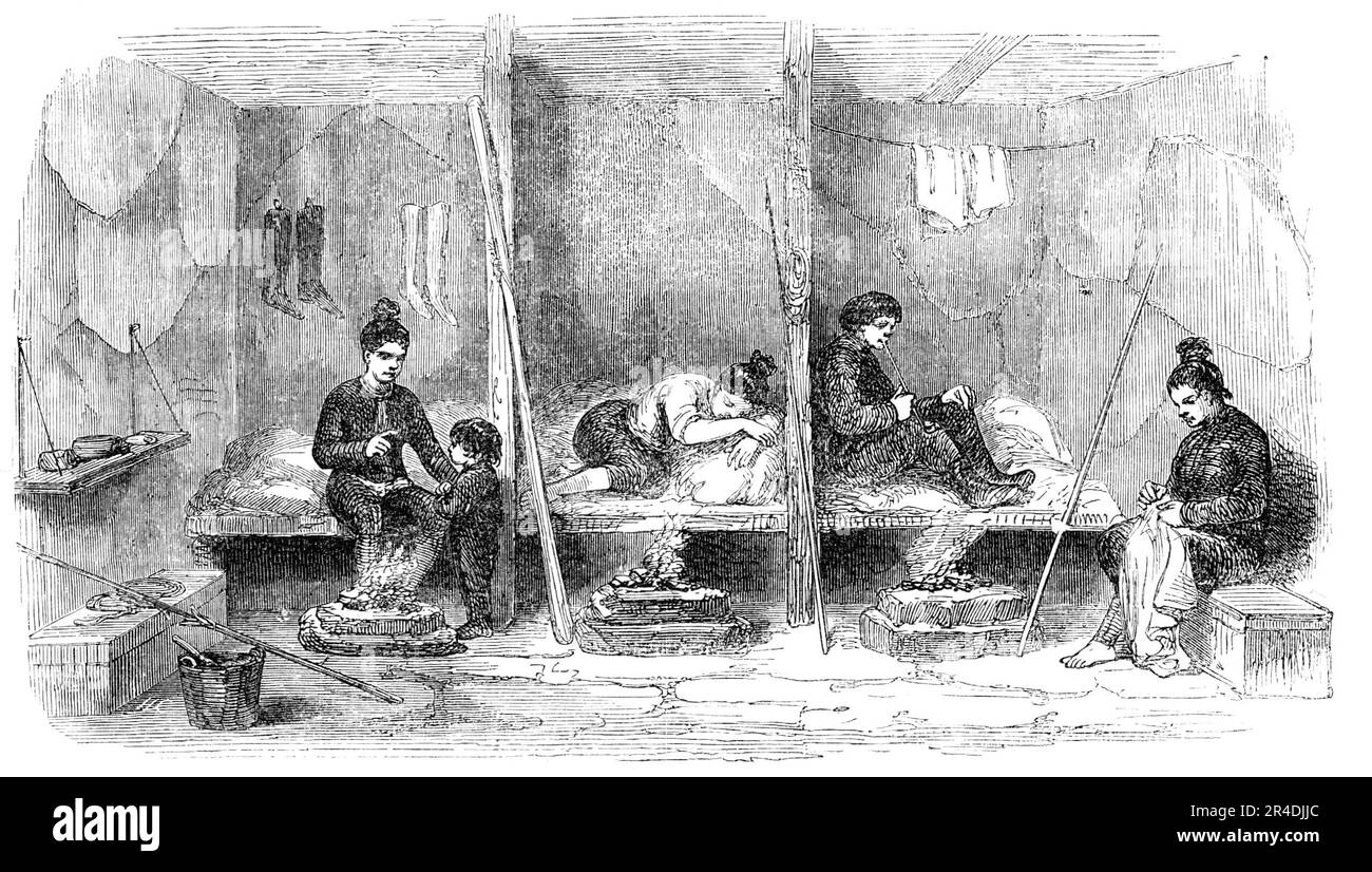 Inuit family fish Black and White Stock Photos & Images - Alamy