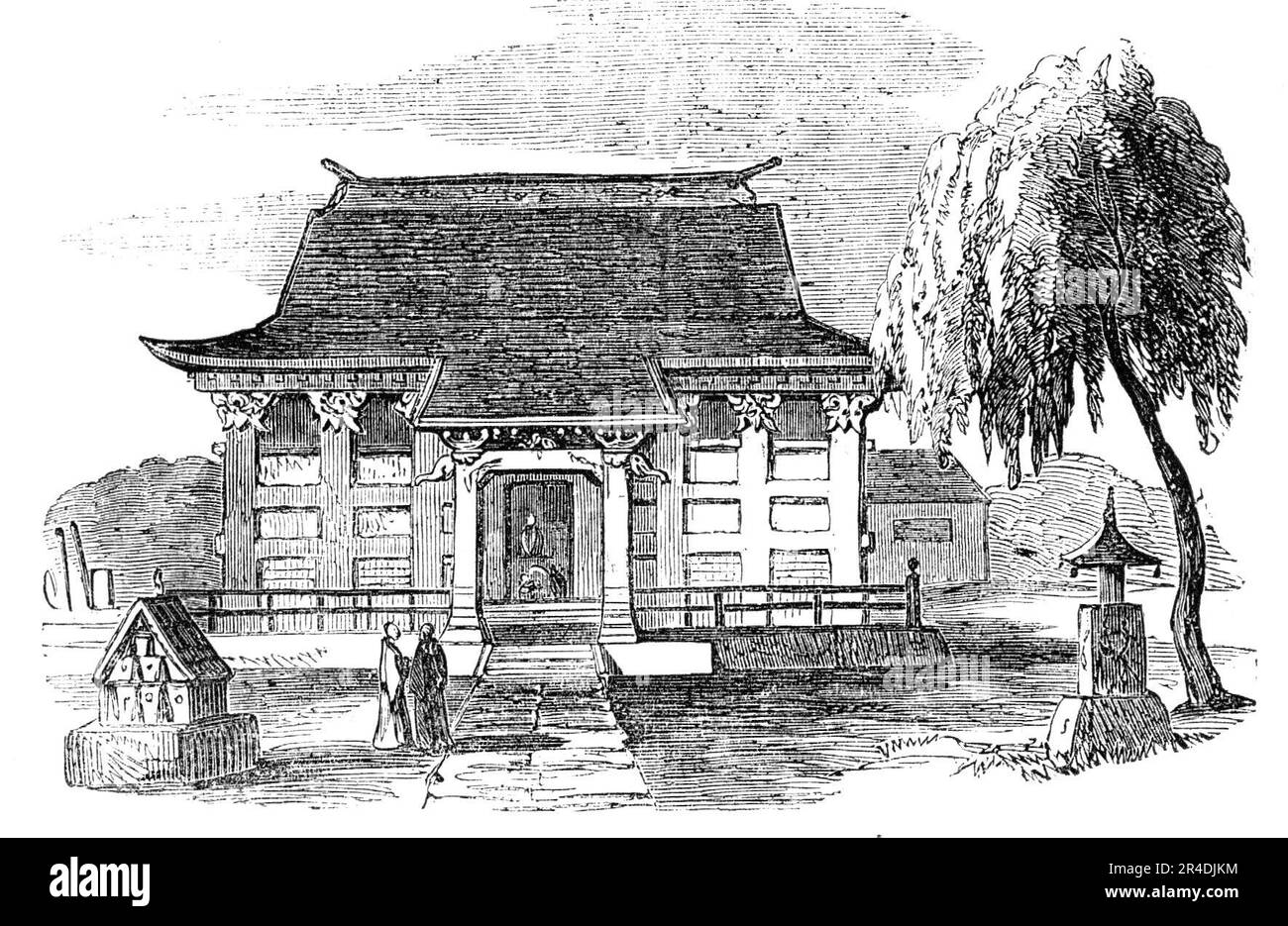 Buddhism temple exterior london Black and White Stock Photos & Images ...