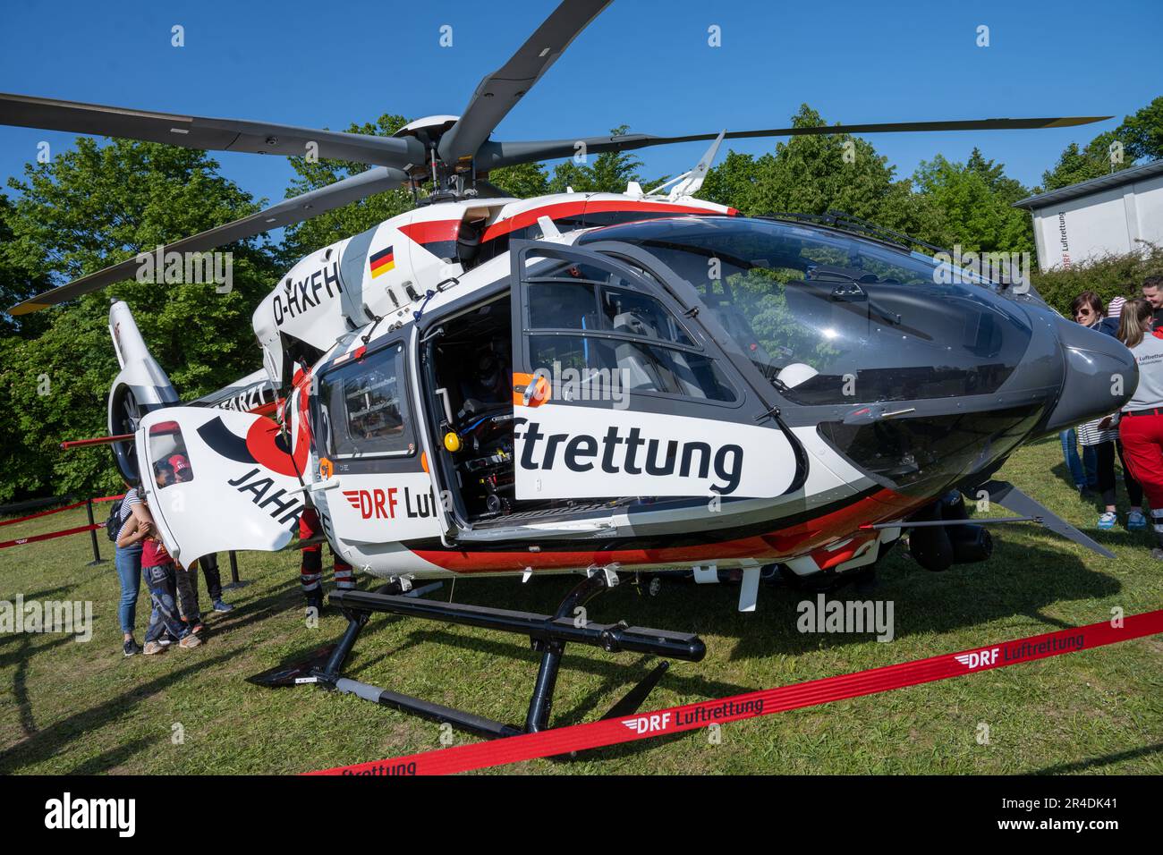 Greifswald, Germany. 27th May, 2023. A DRF Luftrettung rescue ...