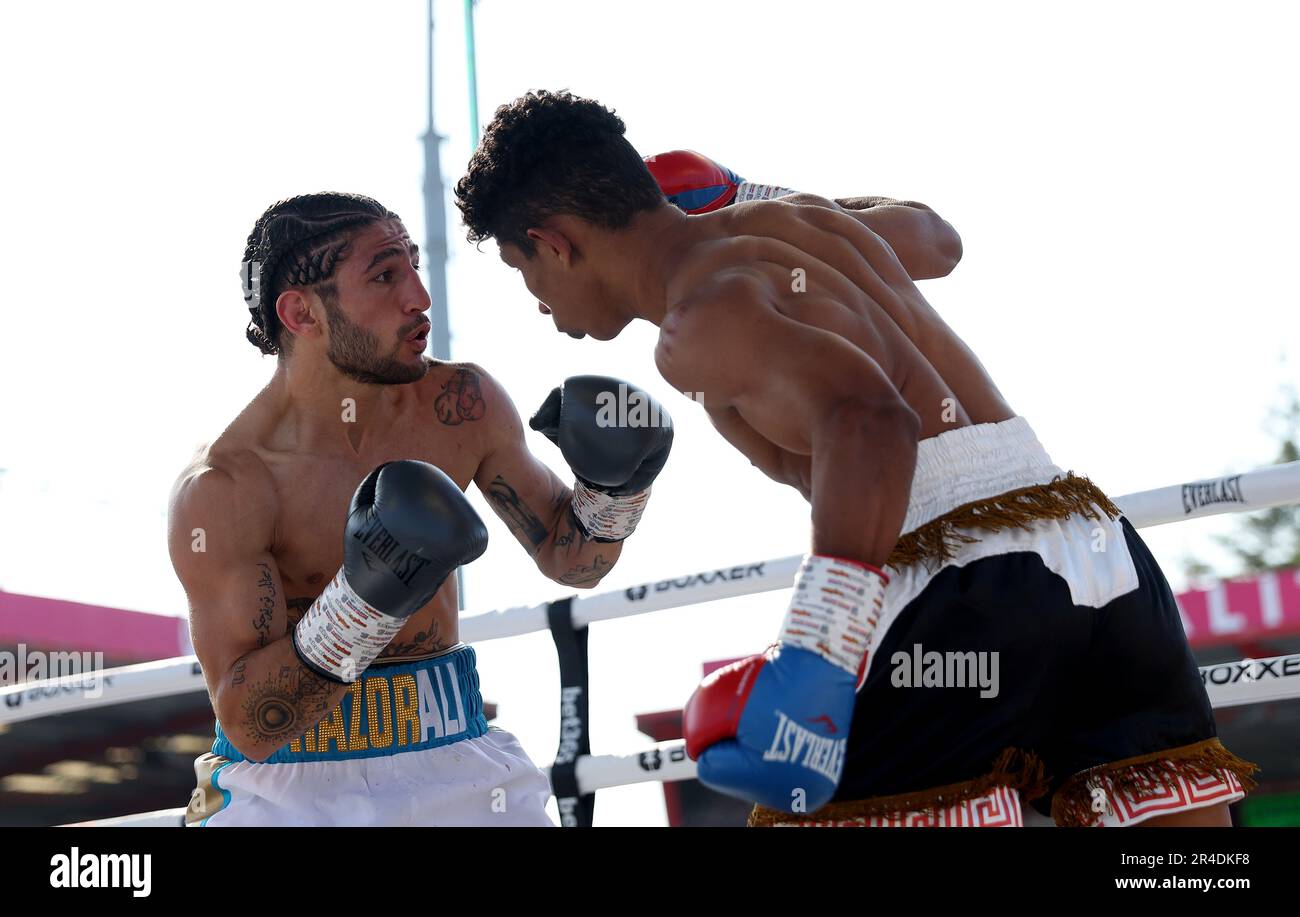 Action from Alireza Ghadiri vs Jonatas Rodrigo Gomes de Oliveira at the Vitality Stadium ...