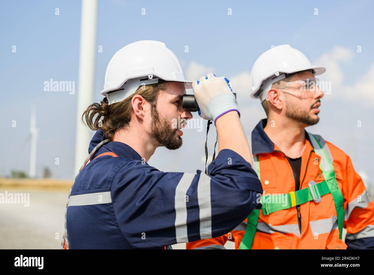 Engineer working with confident. Worker outdoor working. Mega project ...