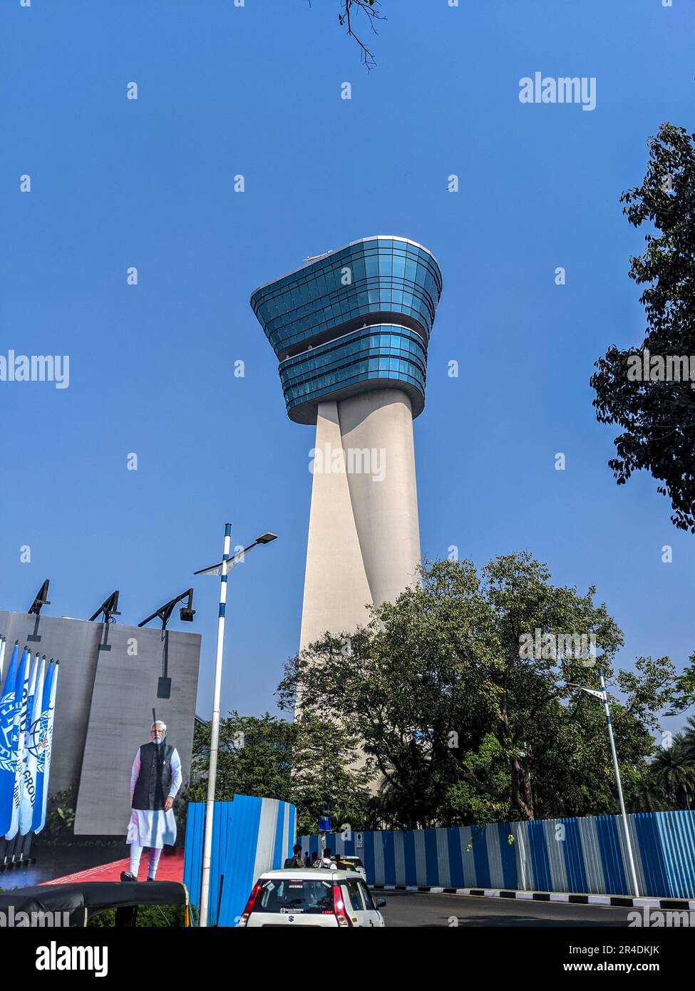 The airport air traffic control tower of Mumbai Airport Stock Photo - Alamy