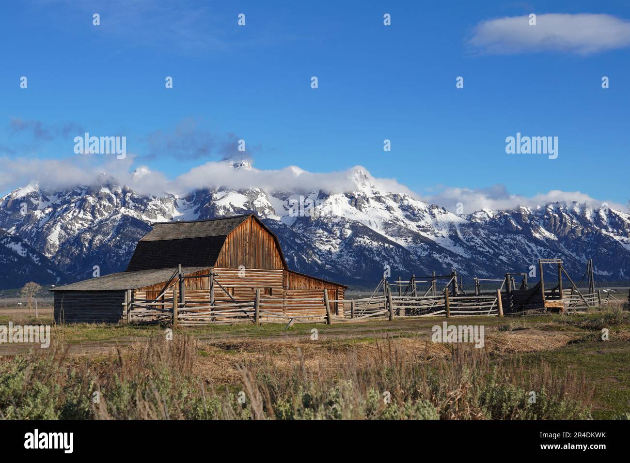 John Moulton Barn on Mormon Row in Grand Teton National Park in Wyoming ...
