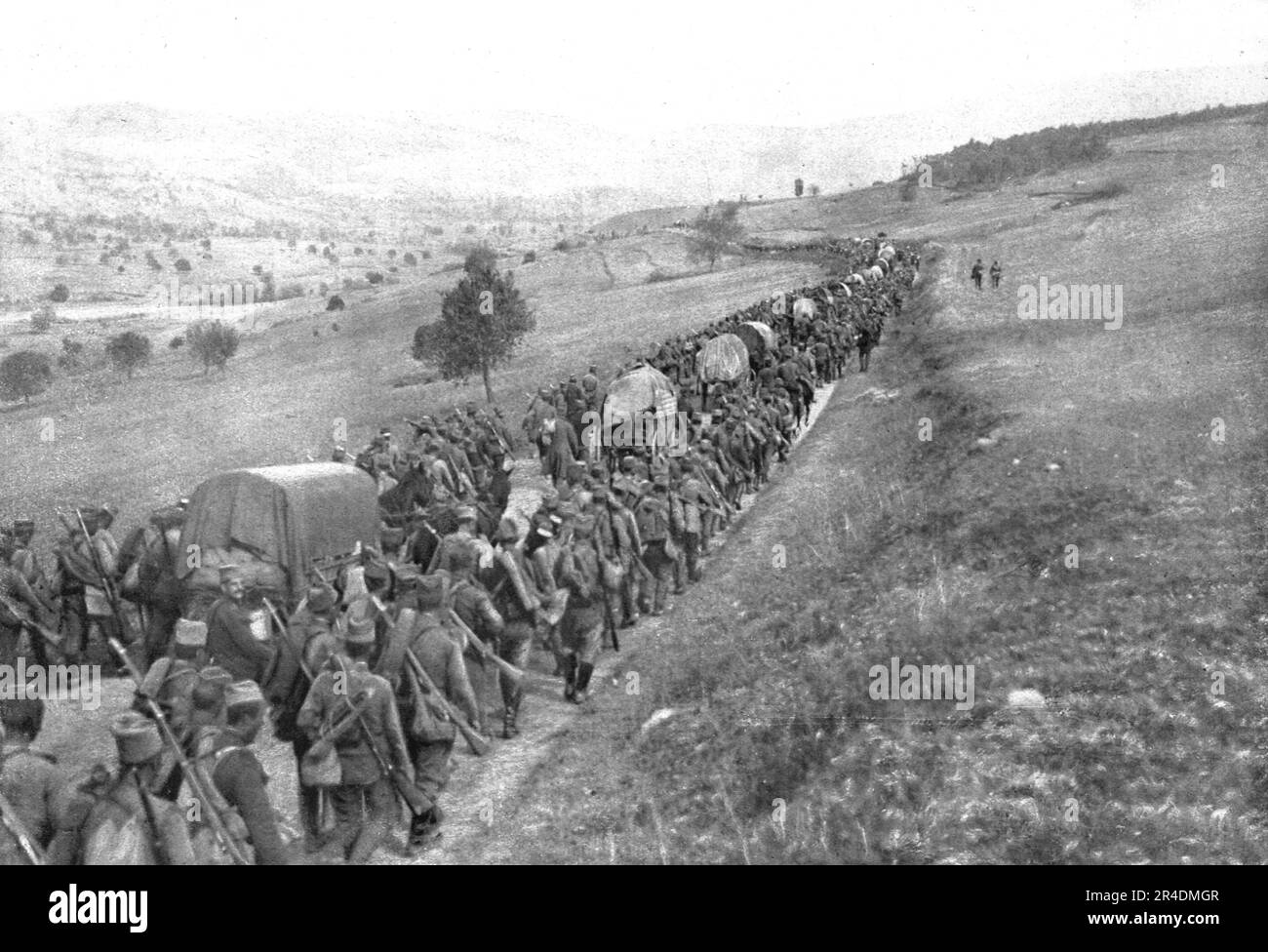 ''Le repli et l'exode; La retraite serbe, en octobre, sur Pritchina ...