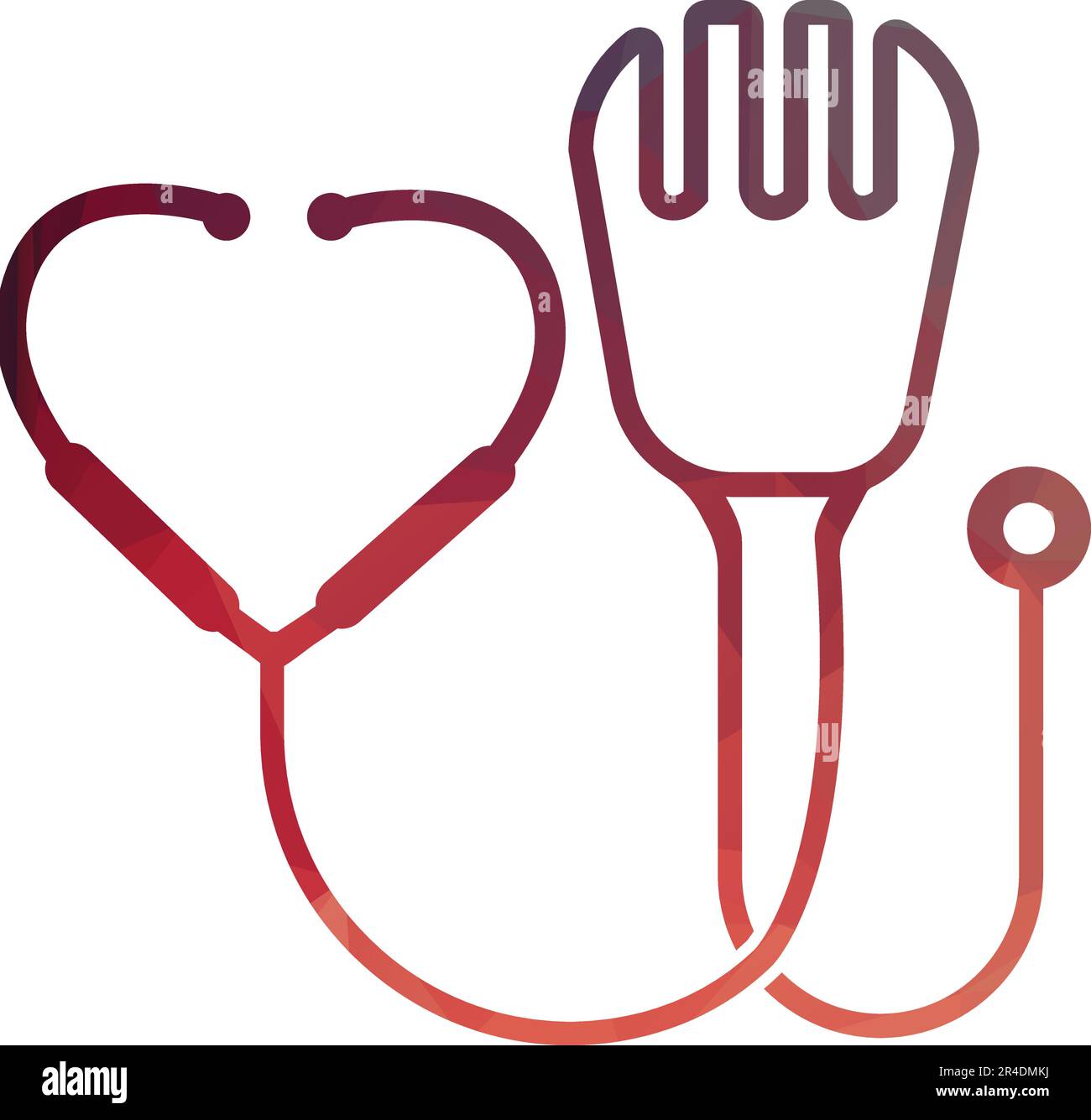 Medical food vector logo template. This design use fork symbol ...