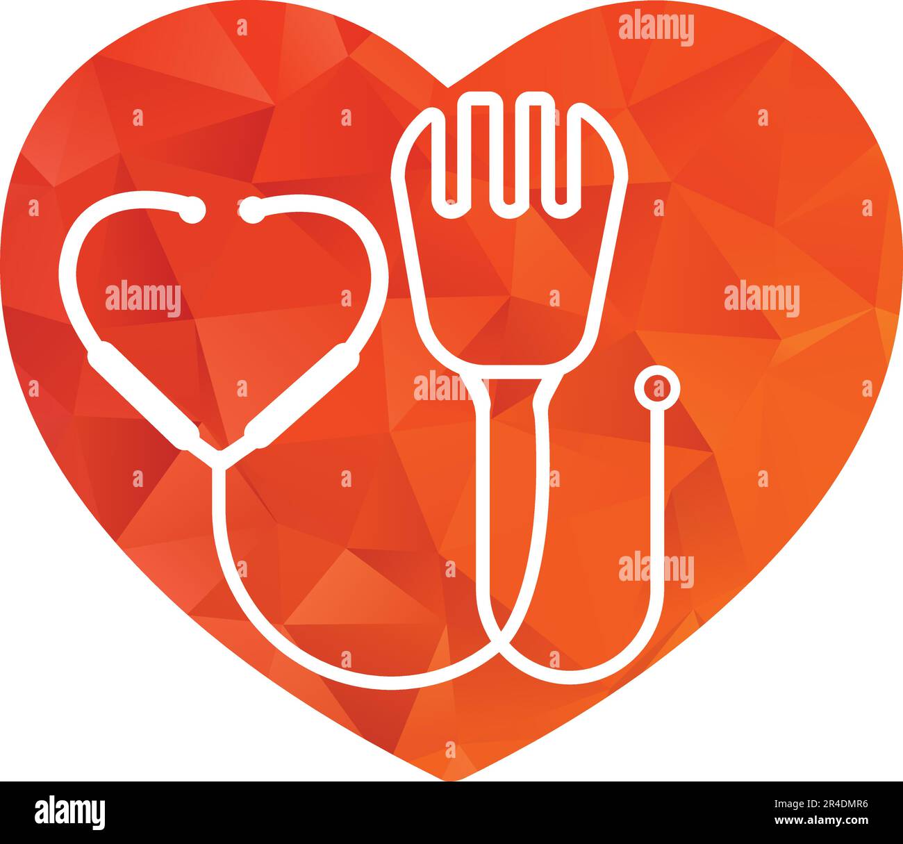 Medical food vector logo template. This design use fork symbol ...