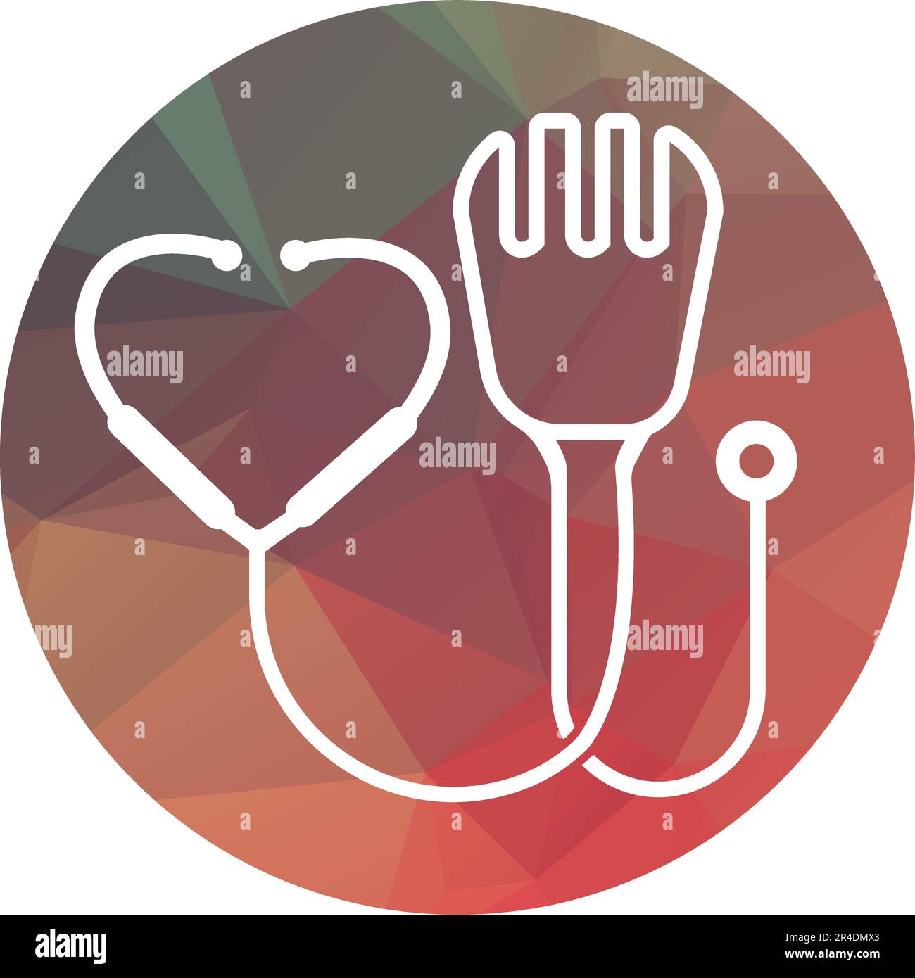 Medical food vector logo template. This design use fork symbol ...