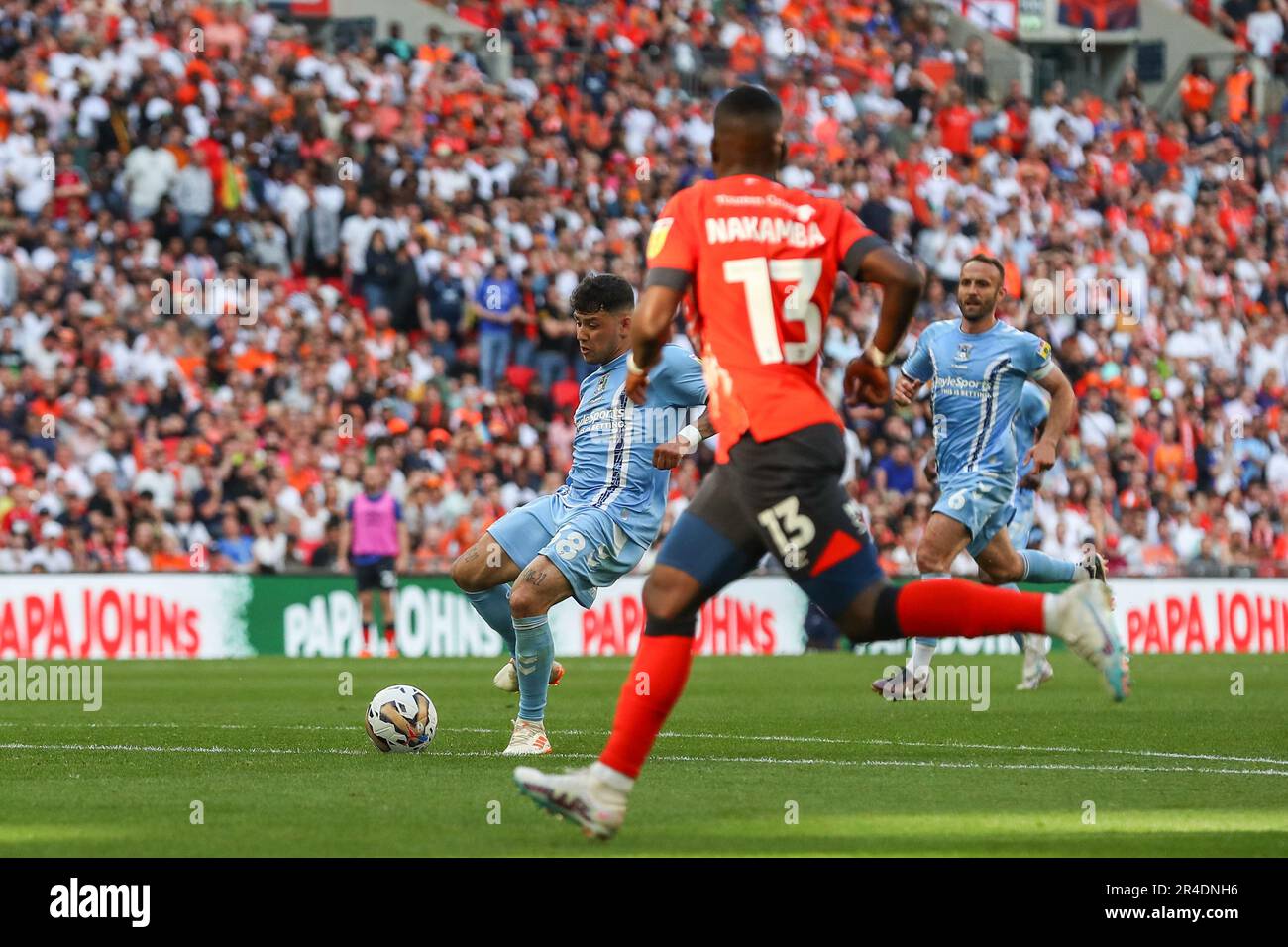 Gustavo Hamer #38 of Coventry City scores to make it 1-1 during the Sky ...