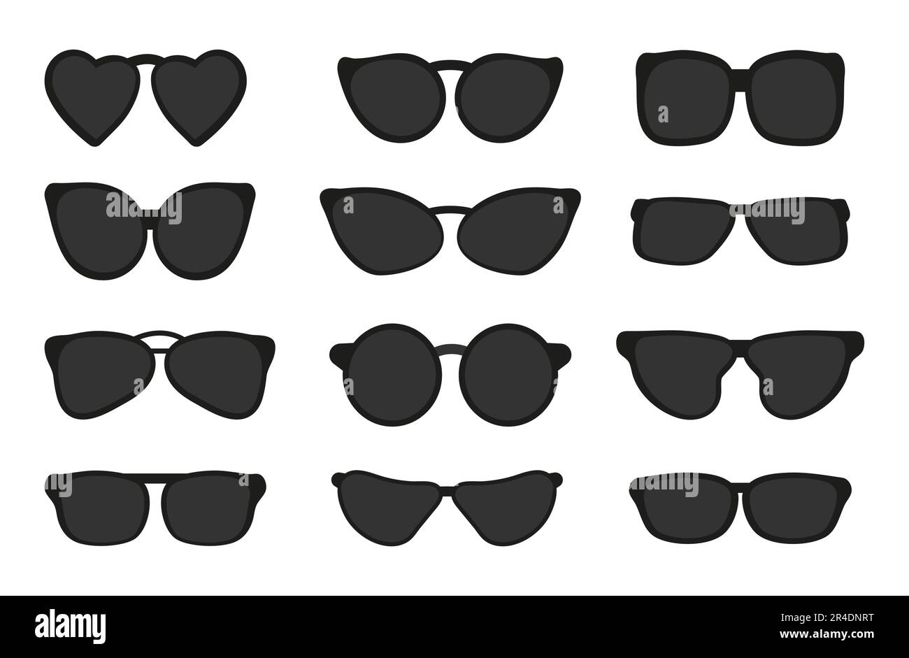 Sunglasses silhouette vector. Frame for sunglasses. Vision-correcting ...