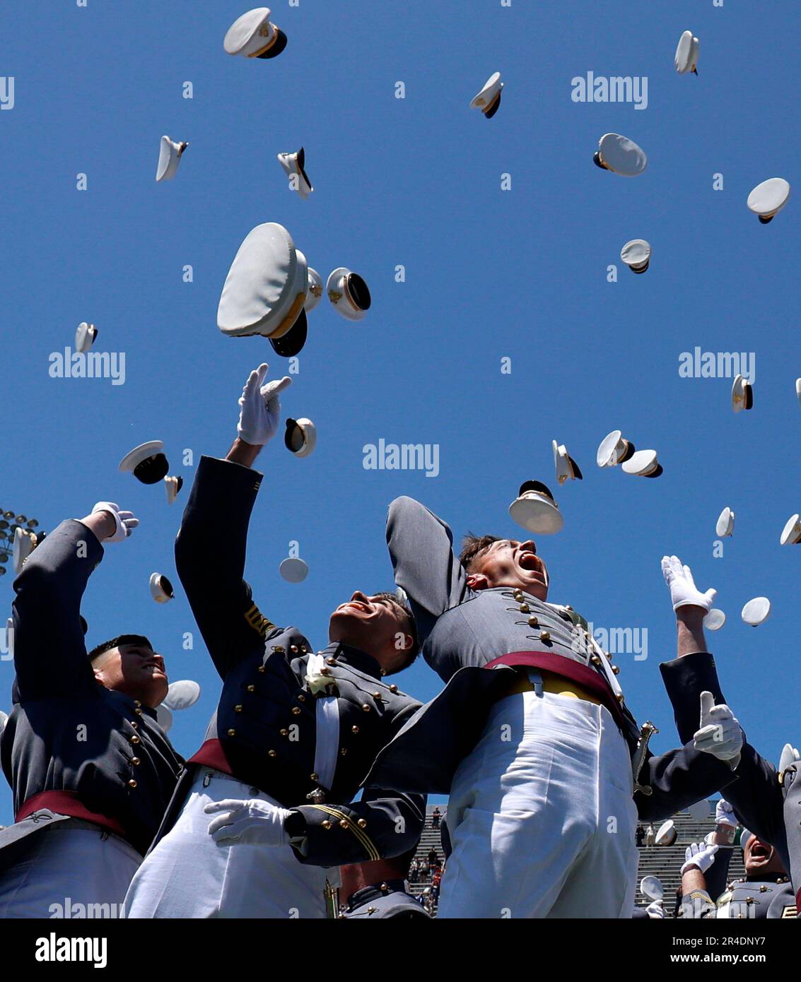 West Point, United States. 27th May, 2023. Cadets celebrate the ...