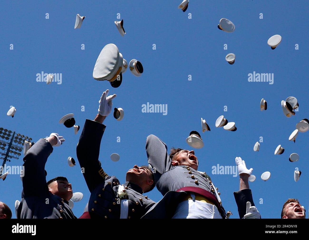 West Point, United States. 27th May, 2023. Cadets celebrate the ...