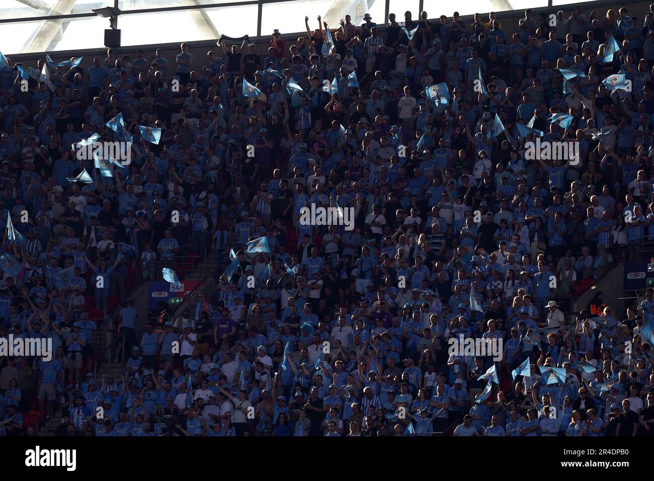 Coventry City fans in the stands during the Sky Bet Championship play ...