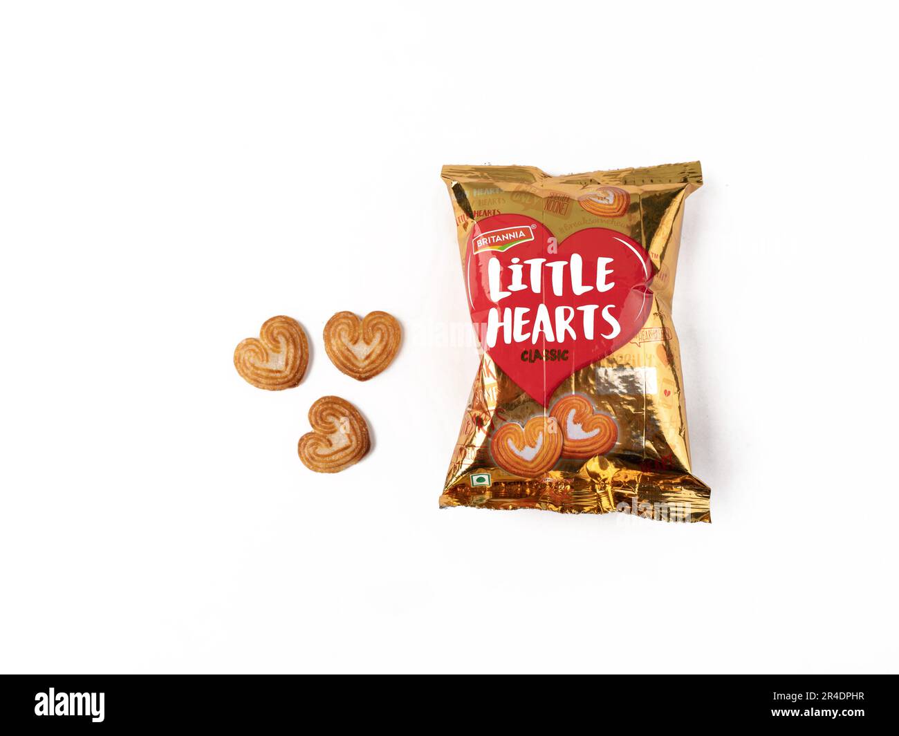 West Bangal, India - May 20, 2023 : Little heart biscuit isolated on ...