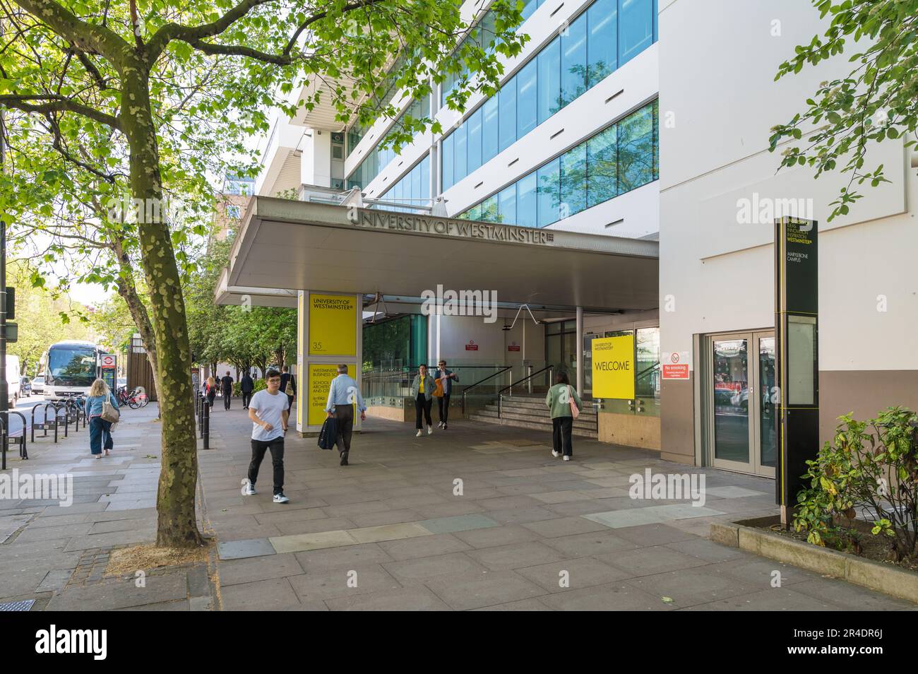 Main entrance to University of Westminster Marylebone Hall on ...