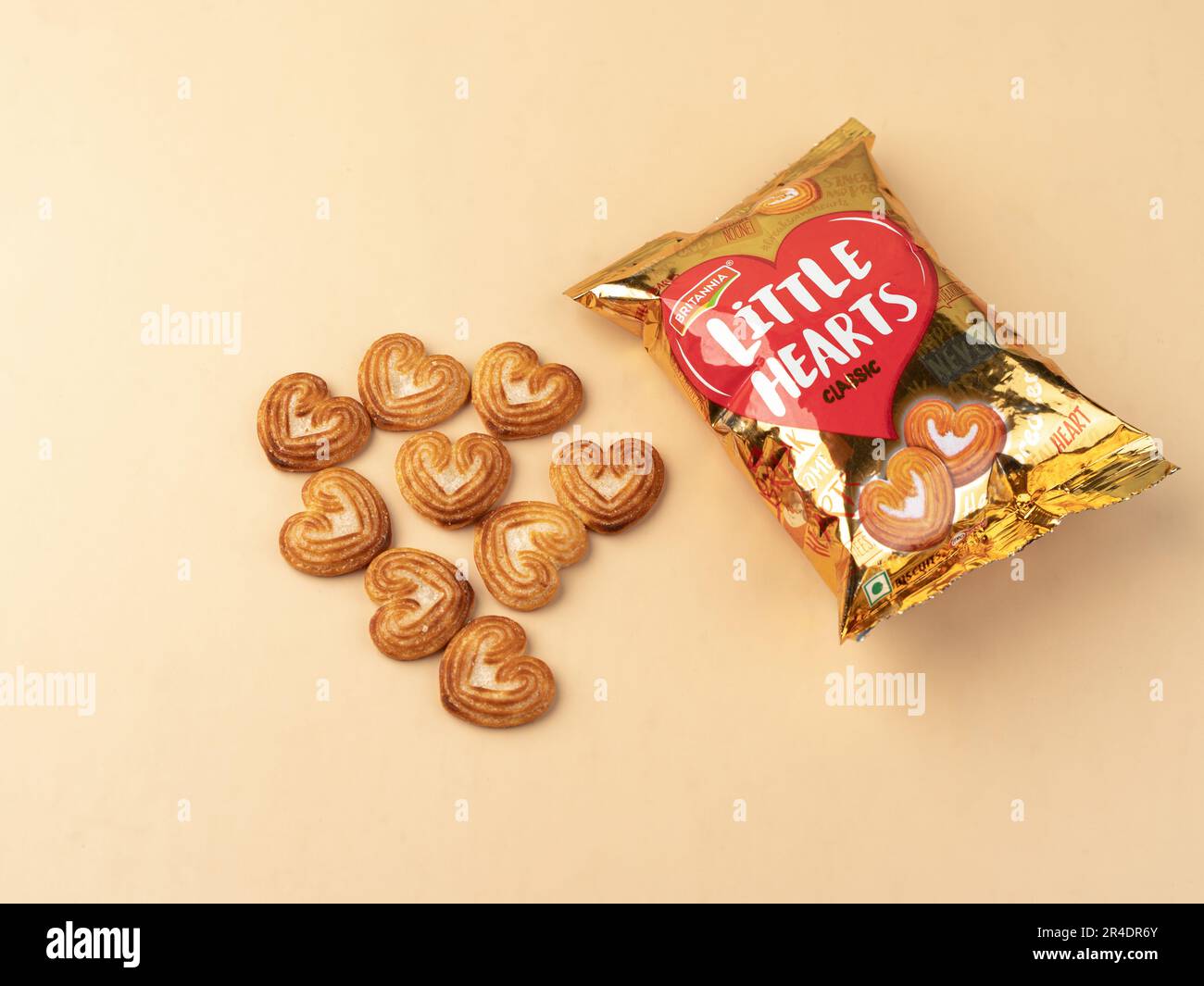 West Bangal, India - May 20, 2023 : Little heart biscuit isolated on ...