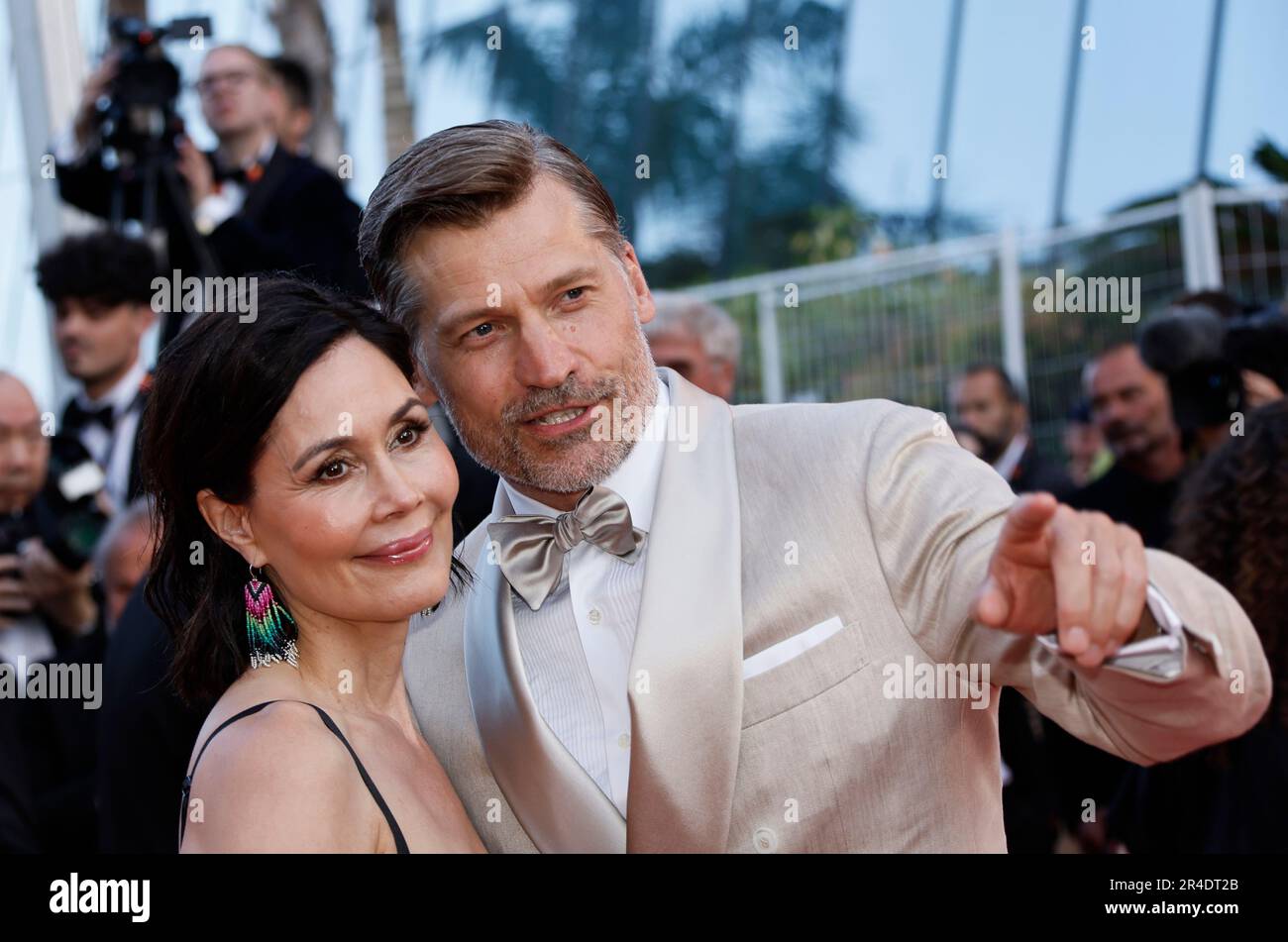 Nukaka Coster-Waldau, left, and Nikolaj Coster-Waldau pose for ...