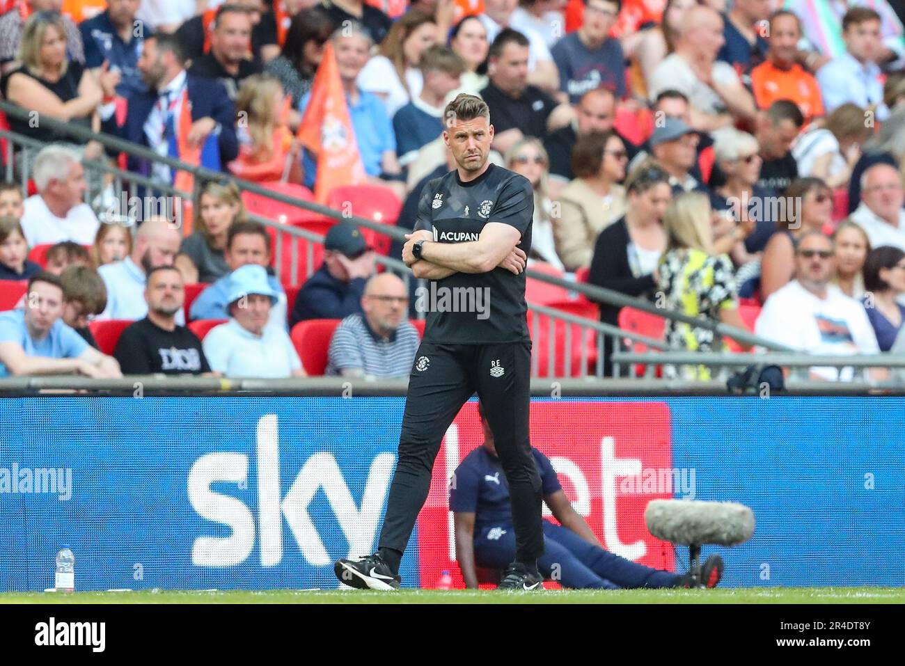 Luton Town Manager Rob Edwards during the Sky Bet Championship Play-Off ...
