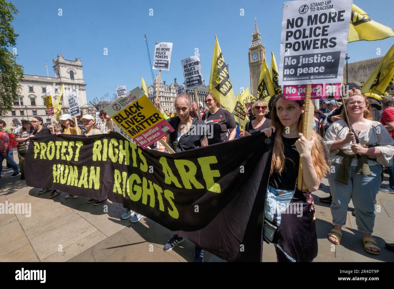 London, UK. 27 May 2023. Protest Rigths are Human Rights. Gypsy ...