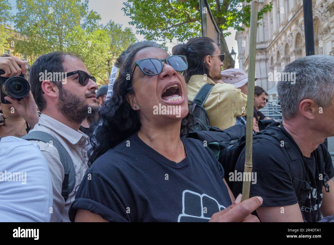 London, UK. 27 May 2023. At Downing St. Gypsy Traveller League, Black ...