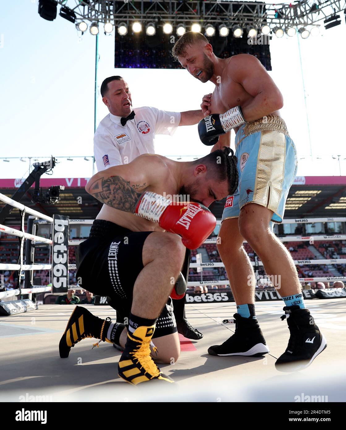 Lewis Edmondson (right) in action against Petar Nosic at the Vitality ...