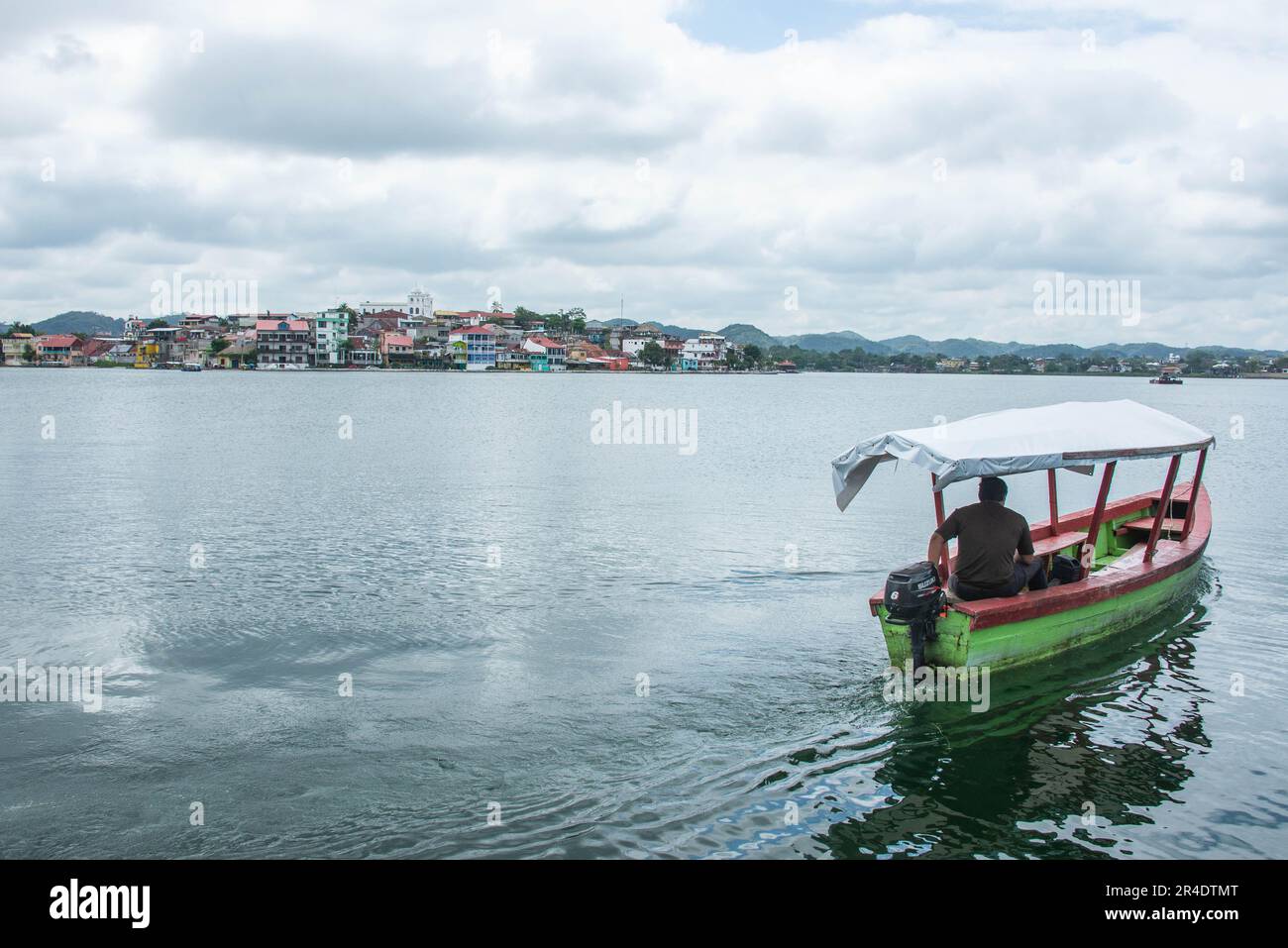 View of Flores and Lake Peten Itza , Petén, Guatemala Stock Photo - Alamy