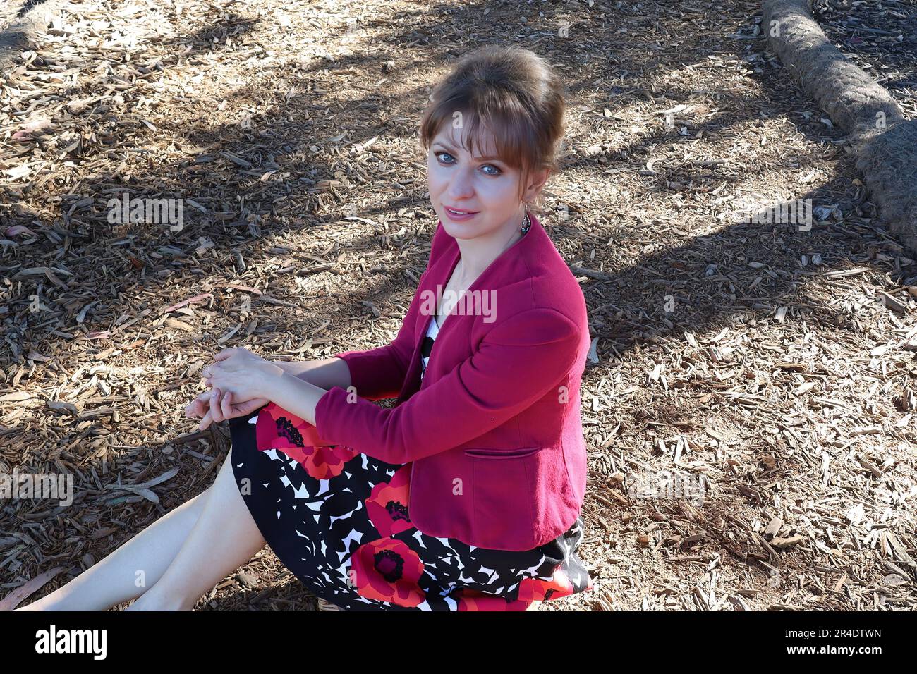 Photoshoot of a Beautiful Russian Model in a park Stock Photo - Alamy