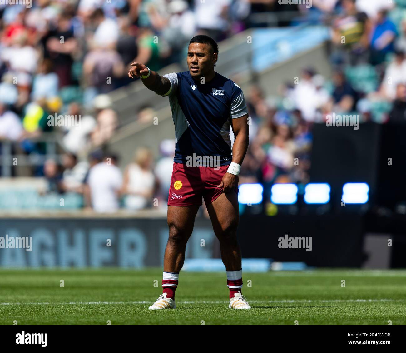 Twickenham, UK. 27th May, 2023. Manu Tuilagi of Sale Sharks during the ...