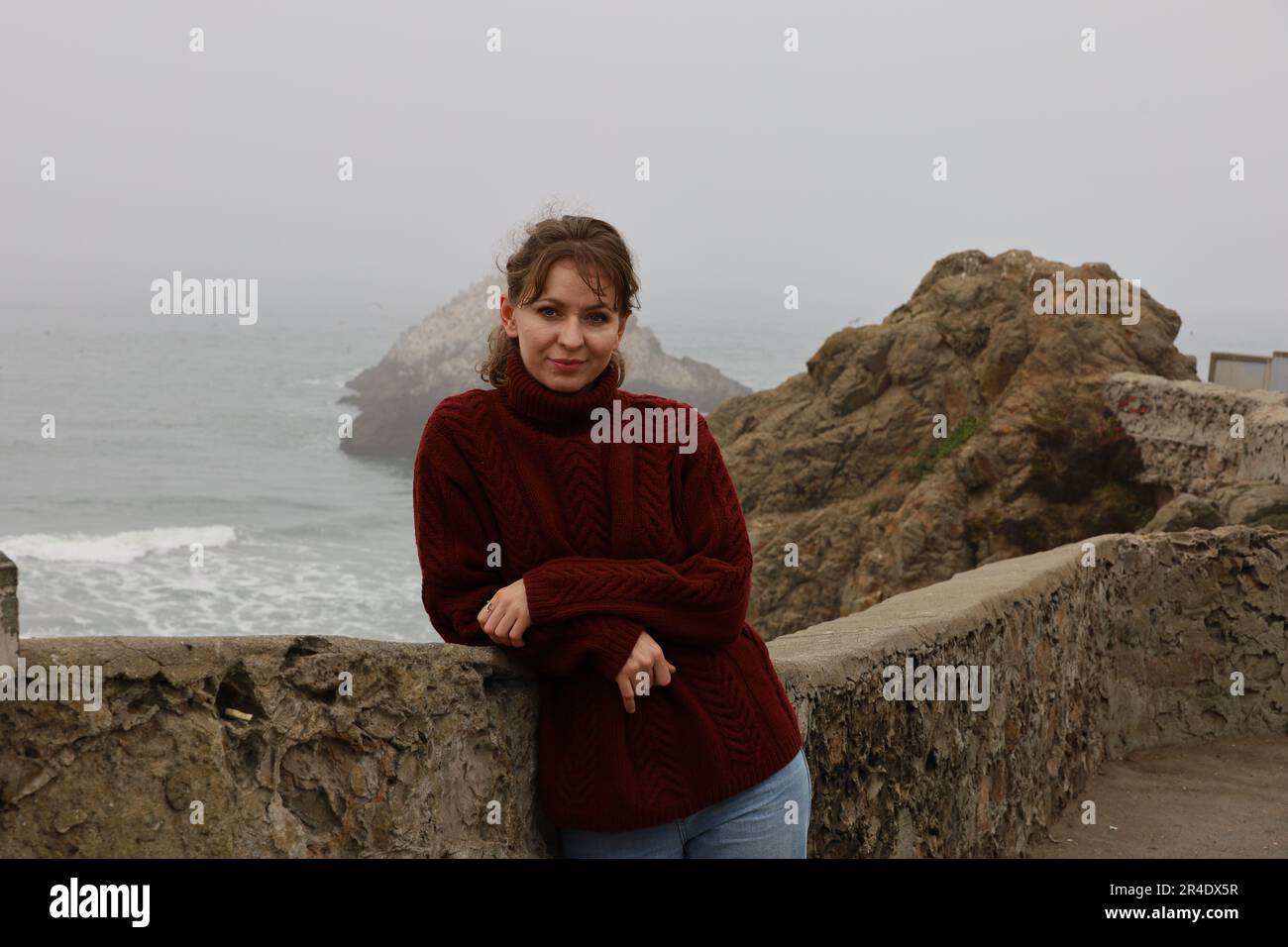 Beautiful Russian model in a beach, near the ocean Stock Photo - Alamy