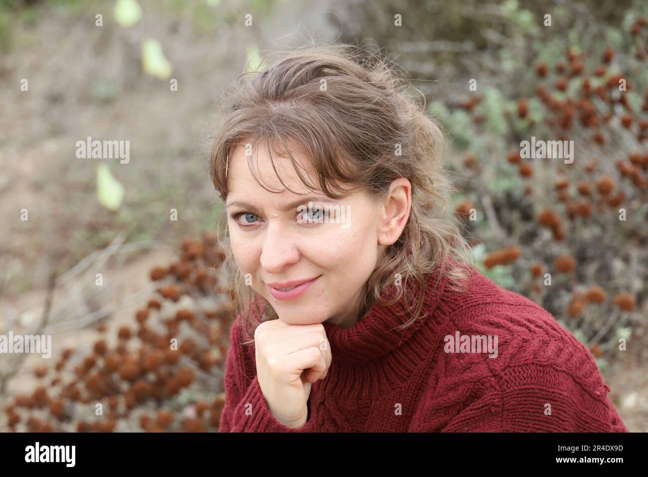 Beautiful Russian model in a beach, near the ocean Stock Photo - Alamy
