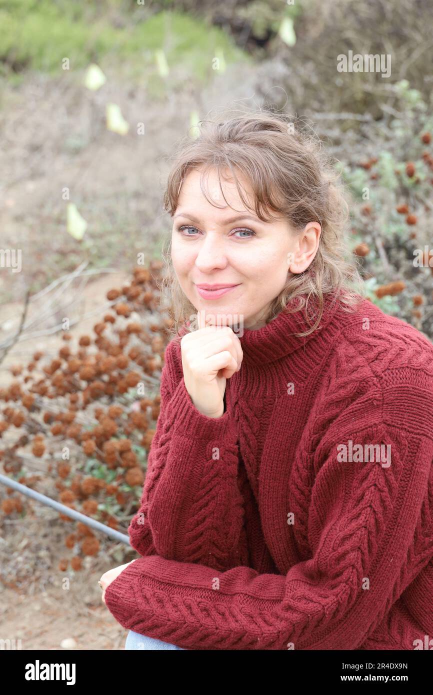 Beautiful Russian model in a beach, near the ocean Stock Photo - Alamy