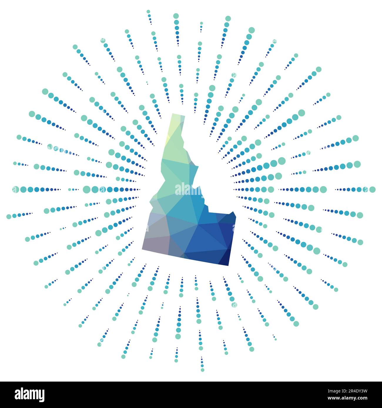 Idaho state digital map Stock Vector Images - Alamy