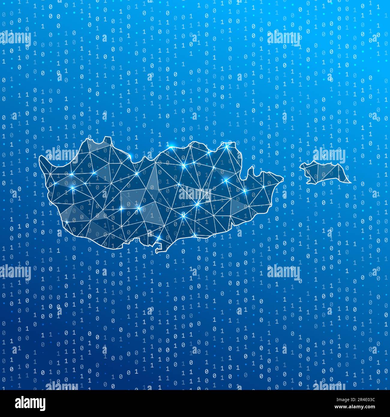 Network map of Cyprus. Country digital connections map. Technology ...