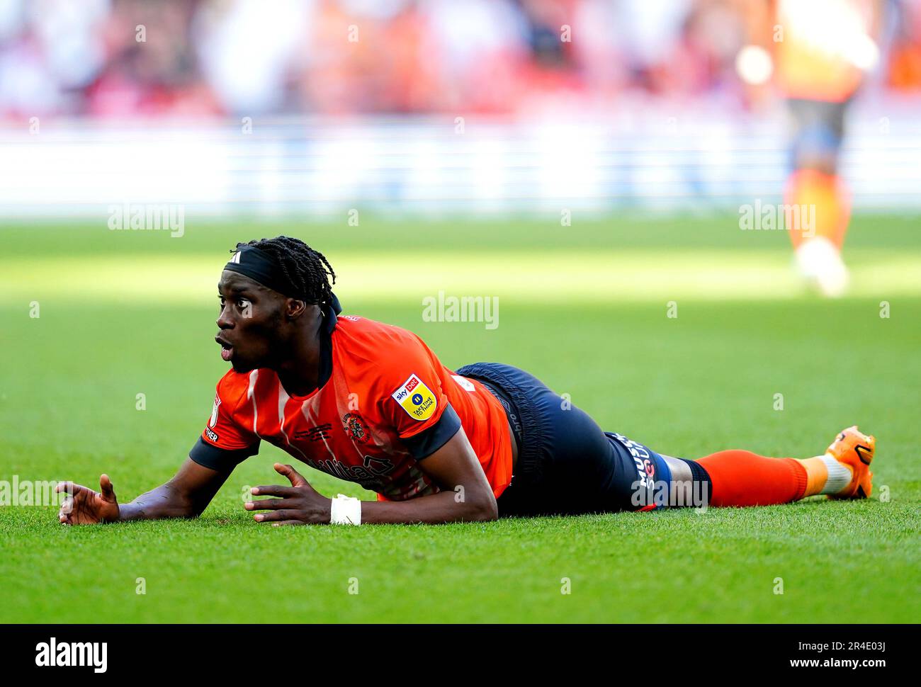 Luton Town's Elijah Adebayo during the Sky Bet Championship play-off ...