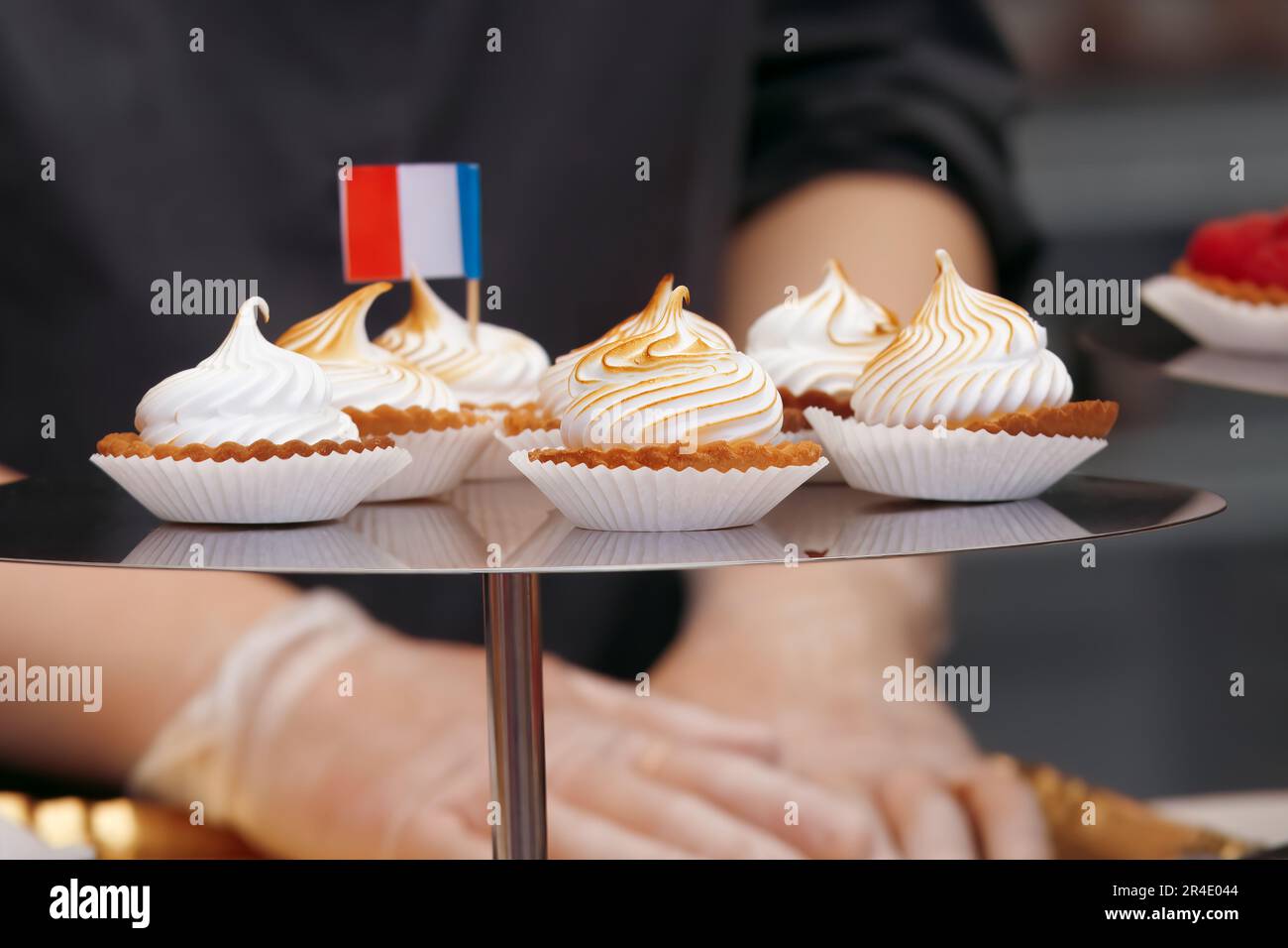 Sale of desserts and sweets at the French wine and food festival in ...