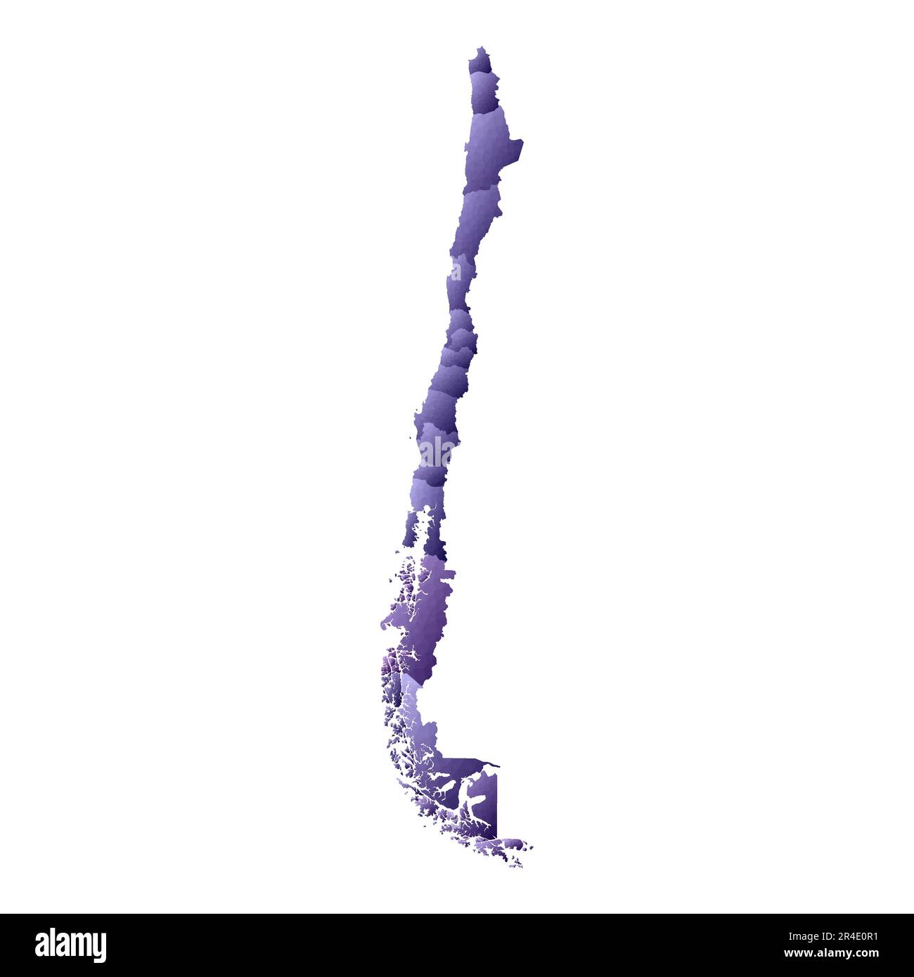 Chile map. Geometric style country outline. Emotional violet vector ...