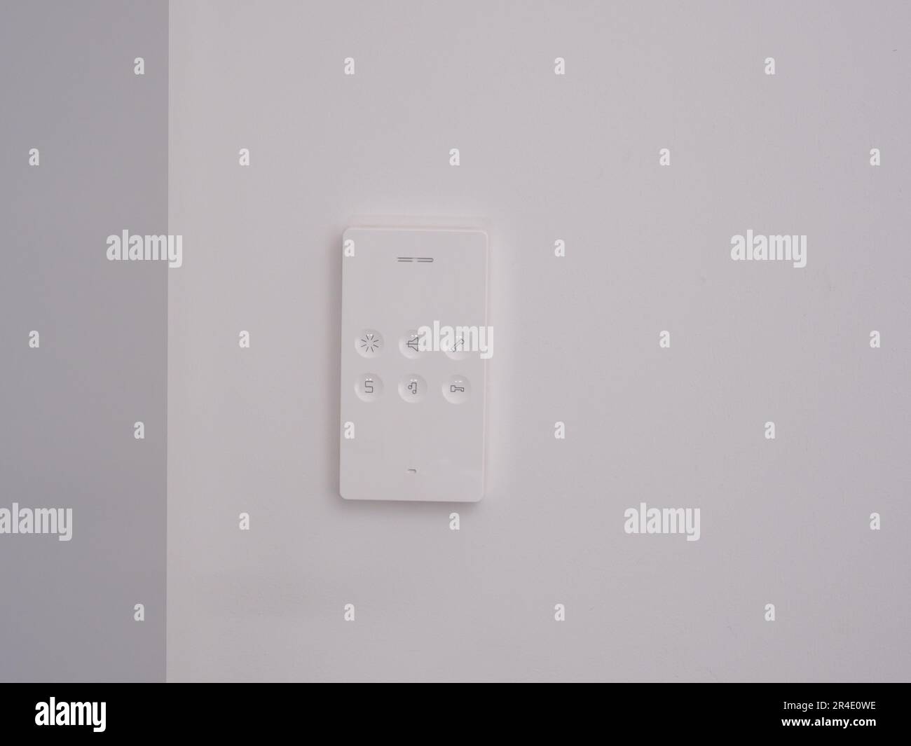 Intercom in the apartment on the wall. Intercom close-up Stock Photo ...