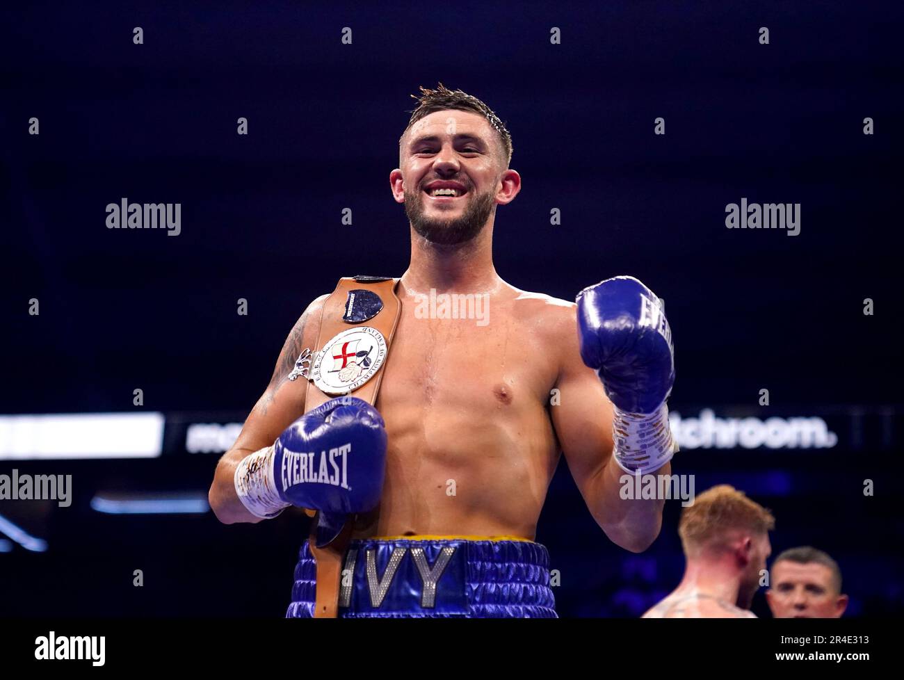Danny Ball celebrates after winning his English Welter Weight fight ...