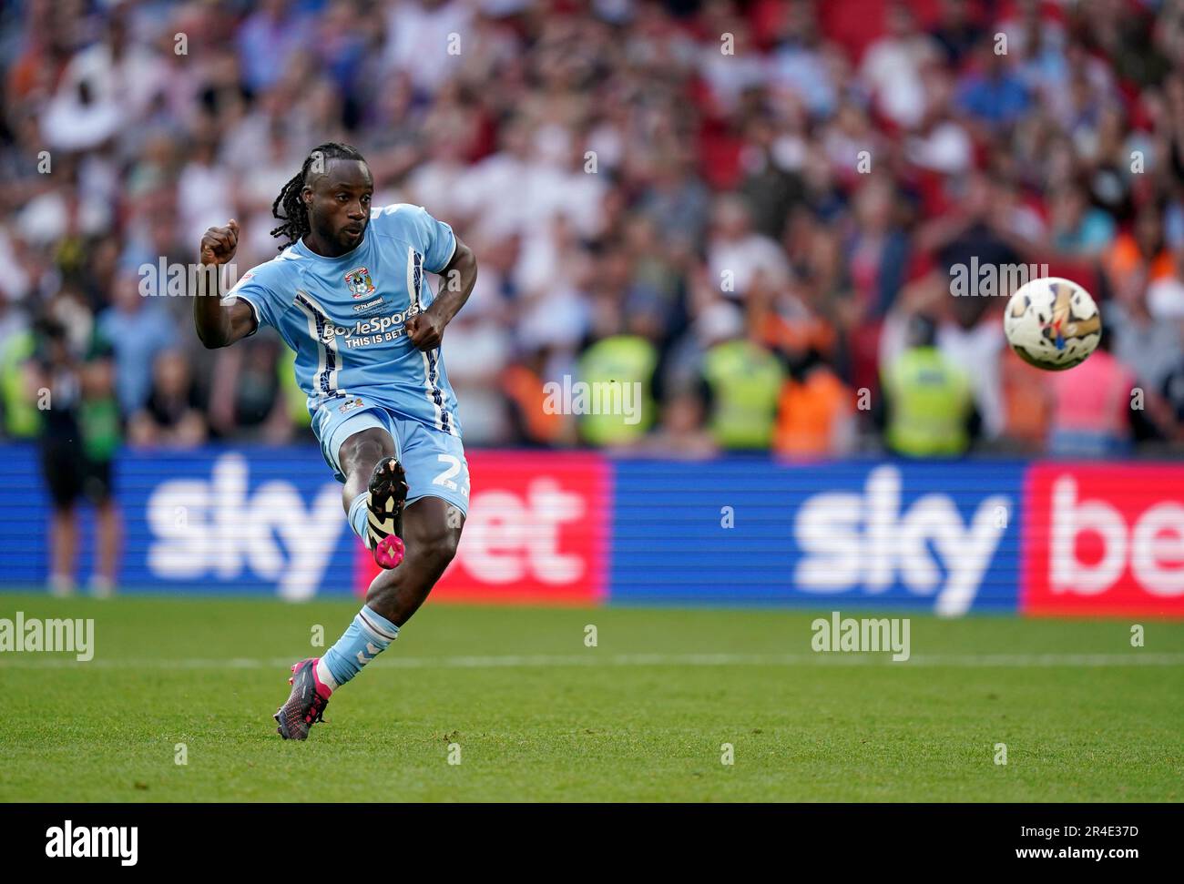 Coventry City's Fankaty Dabo misses the deciding penalty during the Sky ...