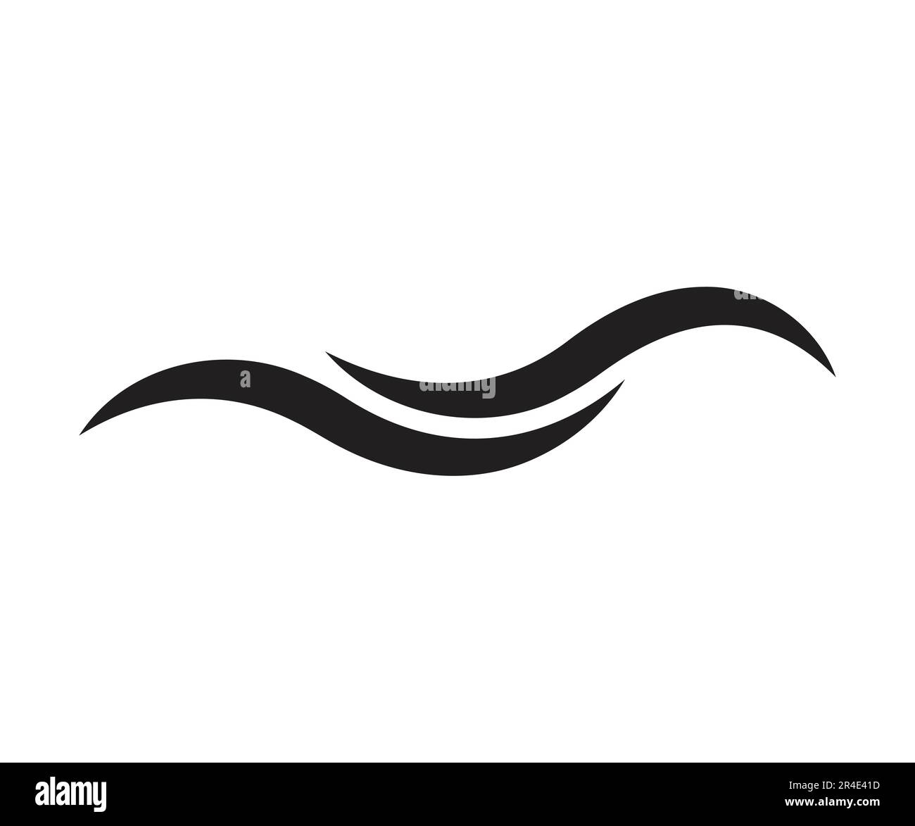 Blue fluid wave symbol Stock Vector Images - Alamy