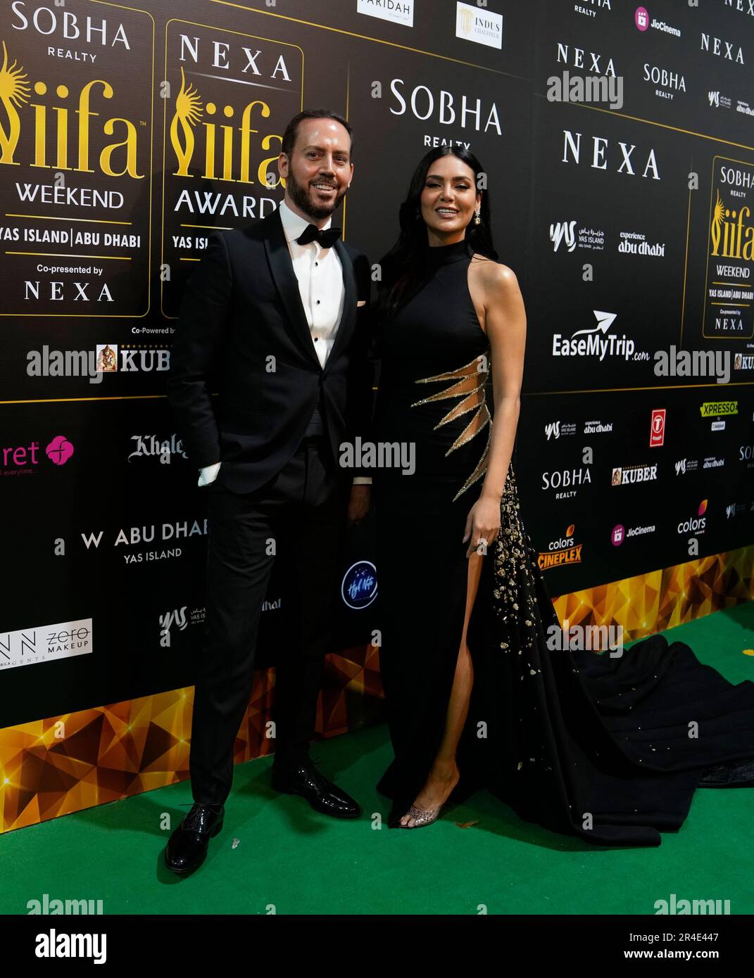 Indian actress Esha Gupta and Manuel Campos Guallar arrive to attend ...