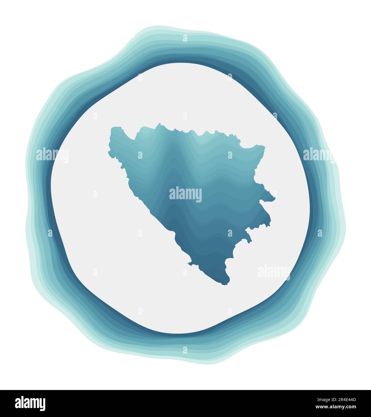 Bosnia logo. Badge of the country. Layered circular sign around Bosnia ...