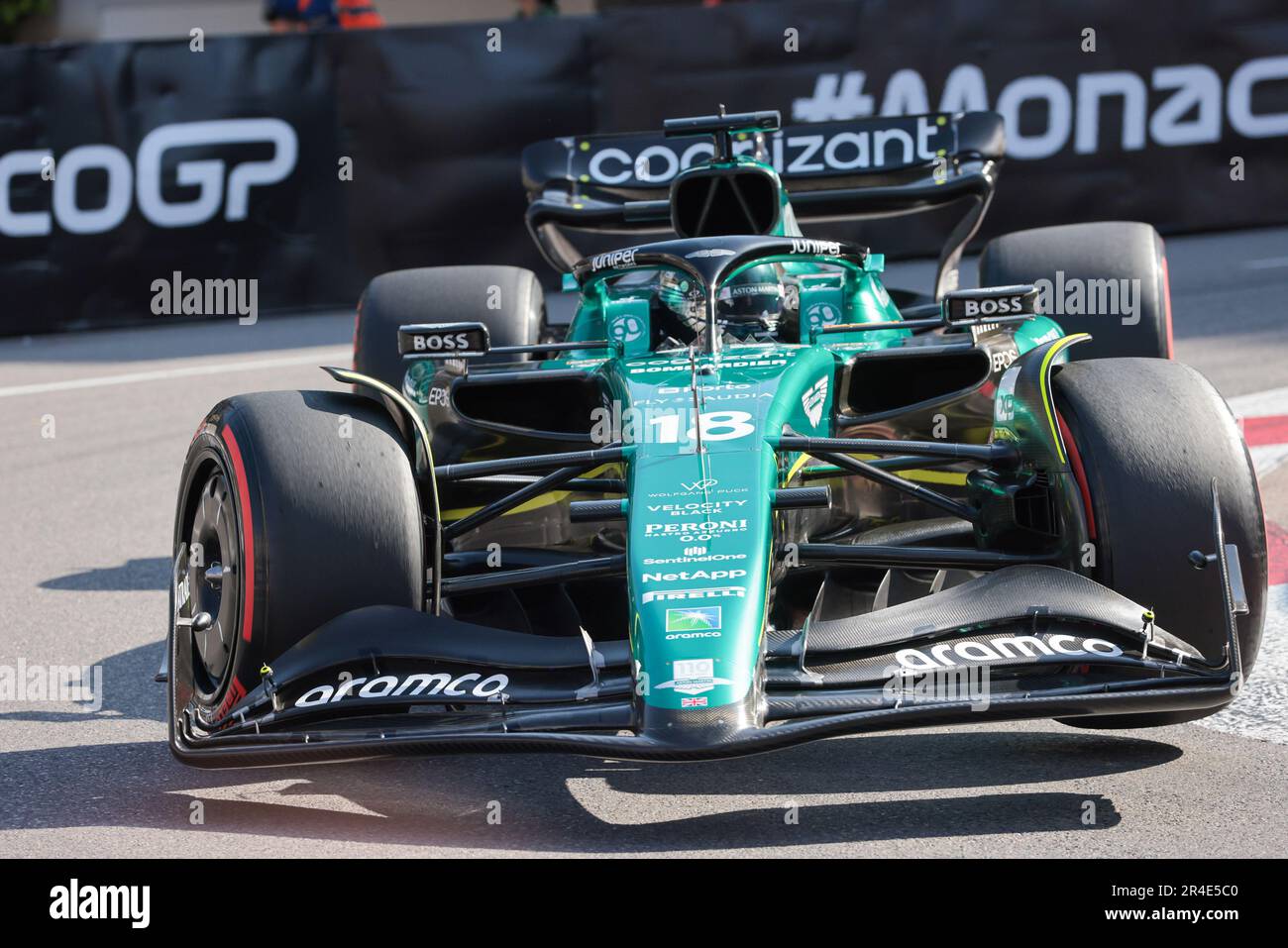 Montecarlo, Principality Of Monaco. 27th May, 2023. Lance Stroll (CAN) Aston Martn AMR23 during ...
