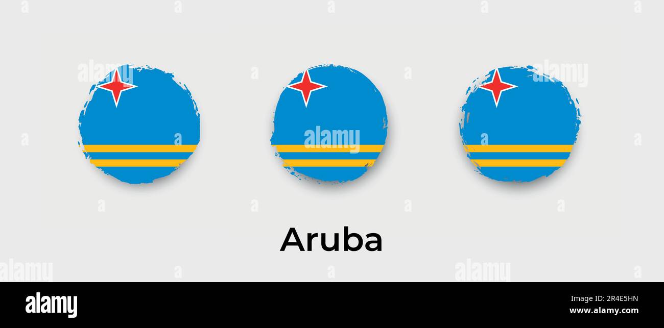 Aruba flag grunge bubble vector icon illustration Stock Vector Image ...
