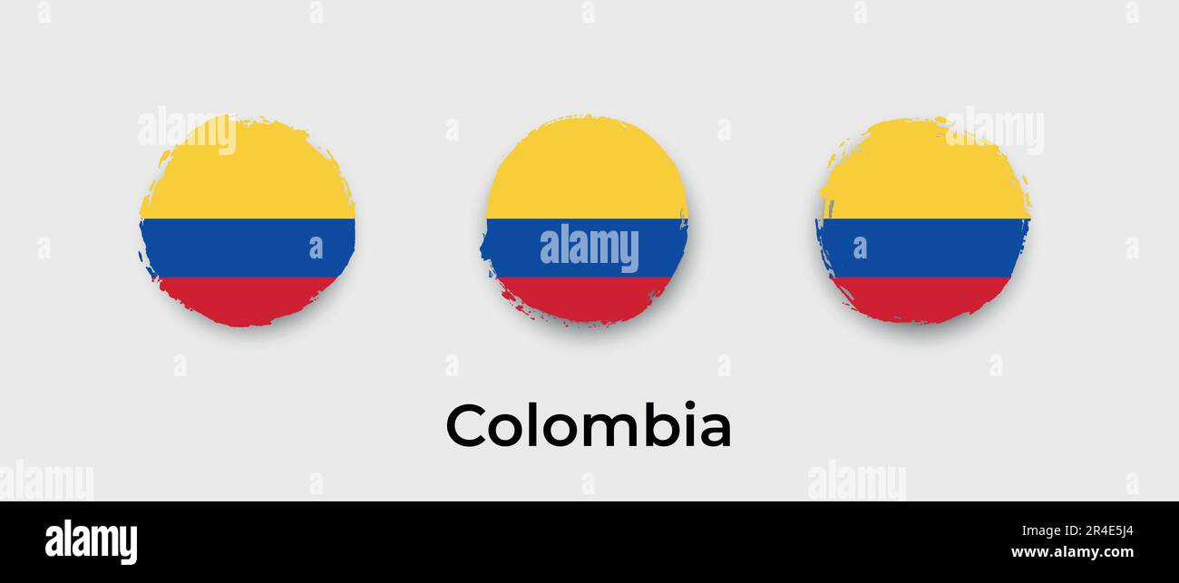Colombia flag grunge bubble vector icon illustration Stock Vector Image ...