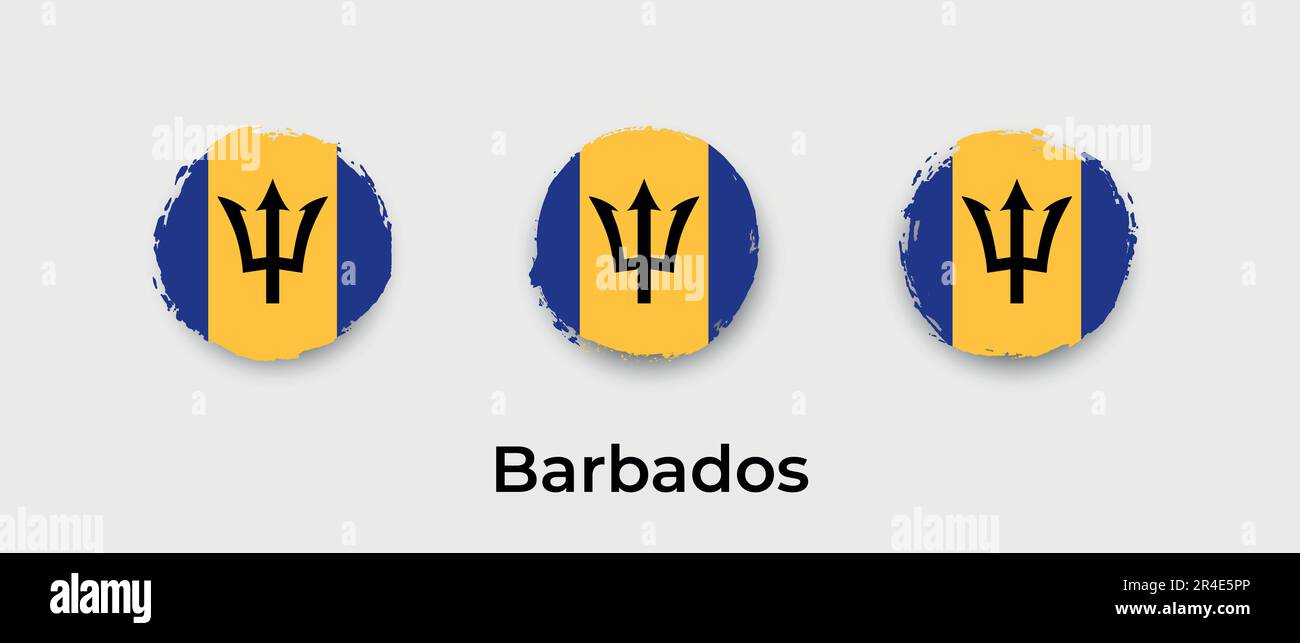 Barbados flag grunge bubble vector icon illustration Stock Vector Image ...