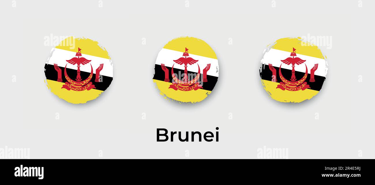 Brunei flag grunge bubble vector icon illustration Stock Vector Image ...