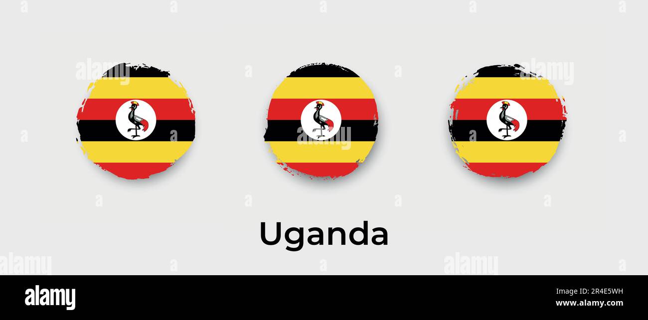 Uganda flag grunge bubble vector icon illustration Stock Vector Image ...