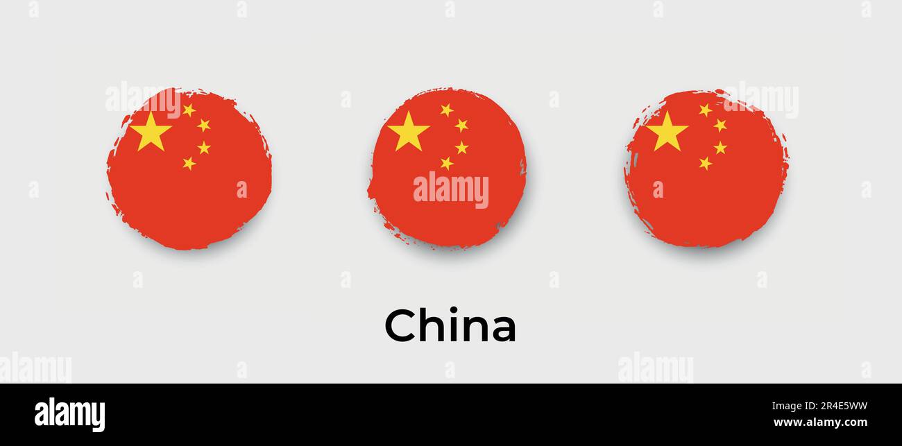 China flag grunge bubble vector icon illustration Stock Vector Image ...