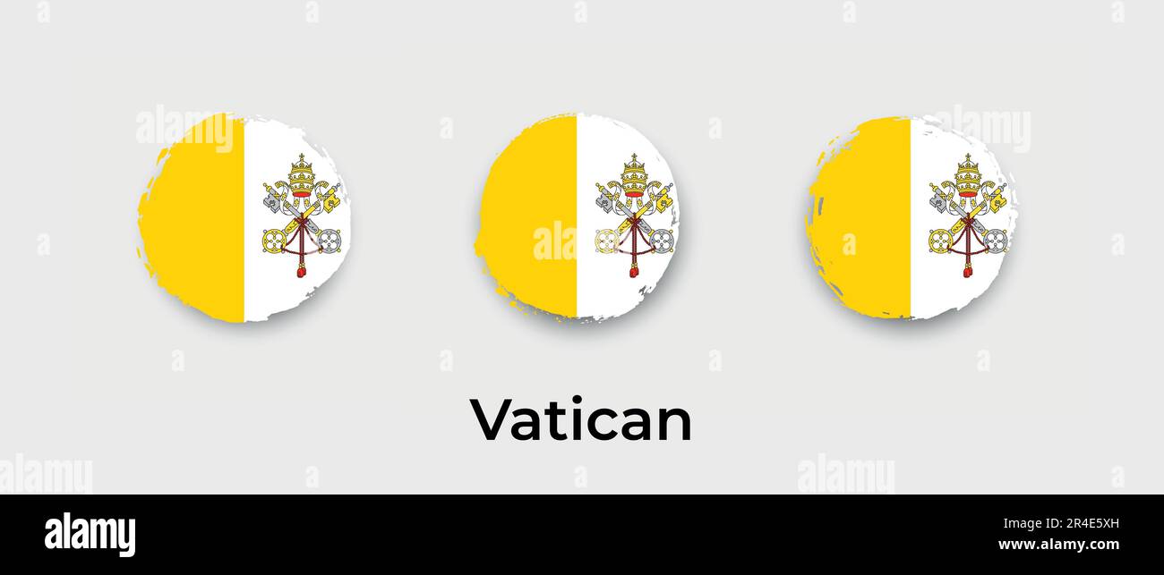 Vatican City State flag grunge bubble vector icon illustration Stock ...